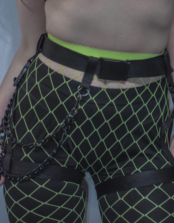 Chain Garter Belt Black Techwear Unisex Harness | MadElephantShop